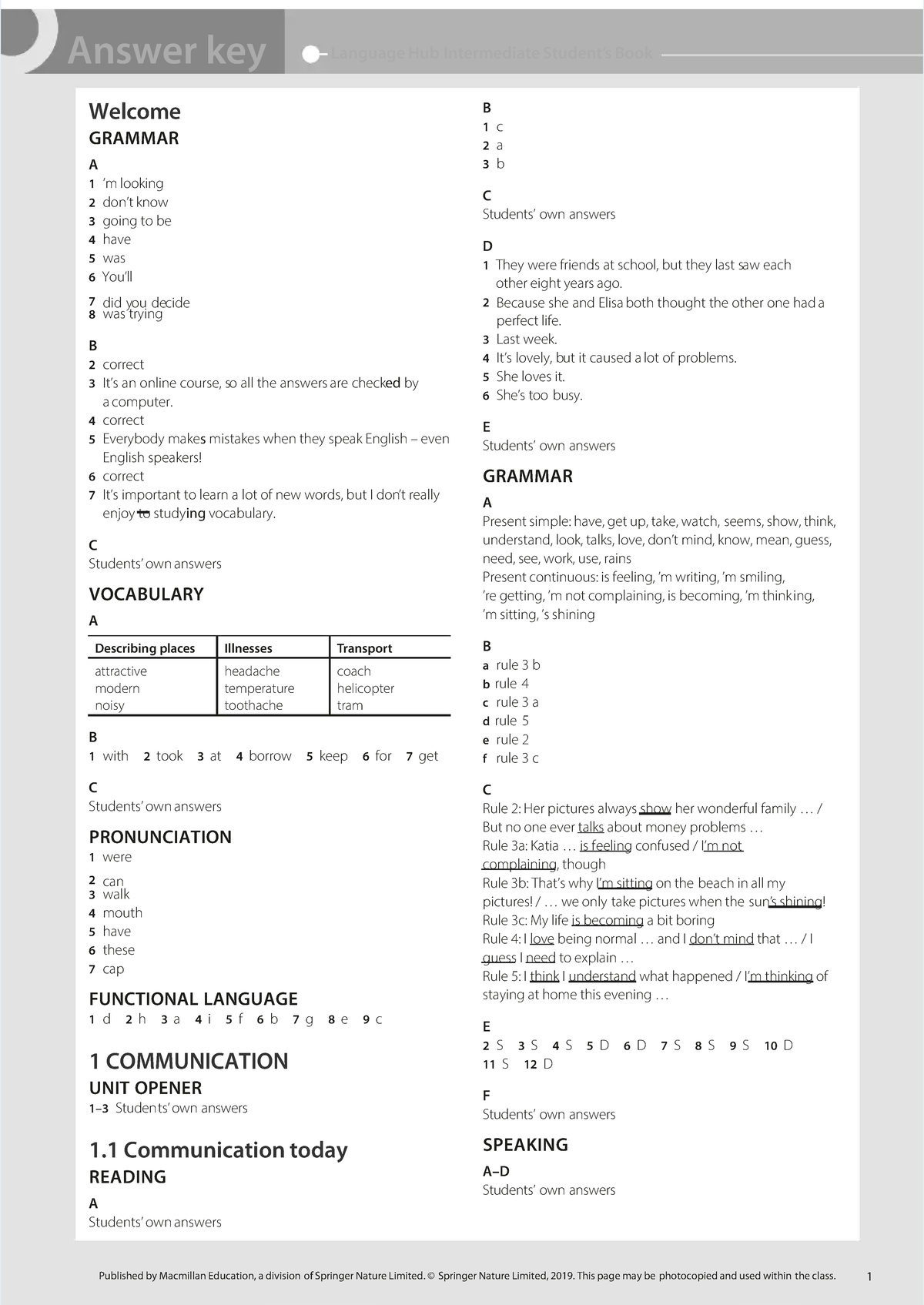 Pdf-language-hub-studentamp 39s-book-answer-key compress - Answer ...