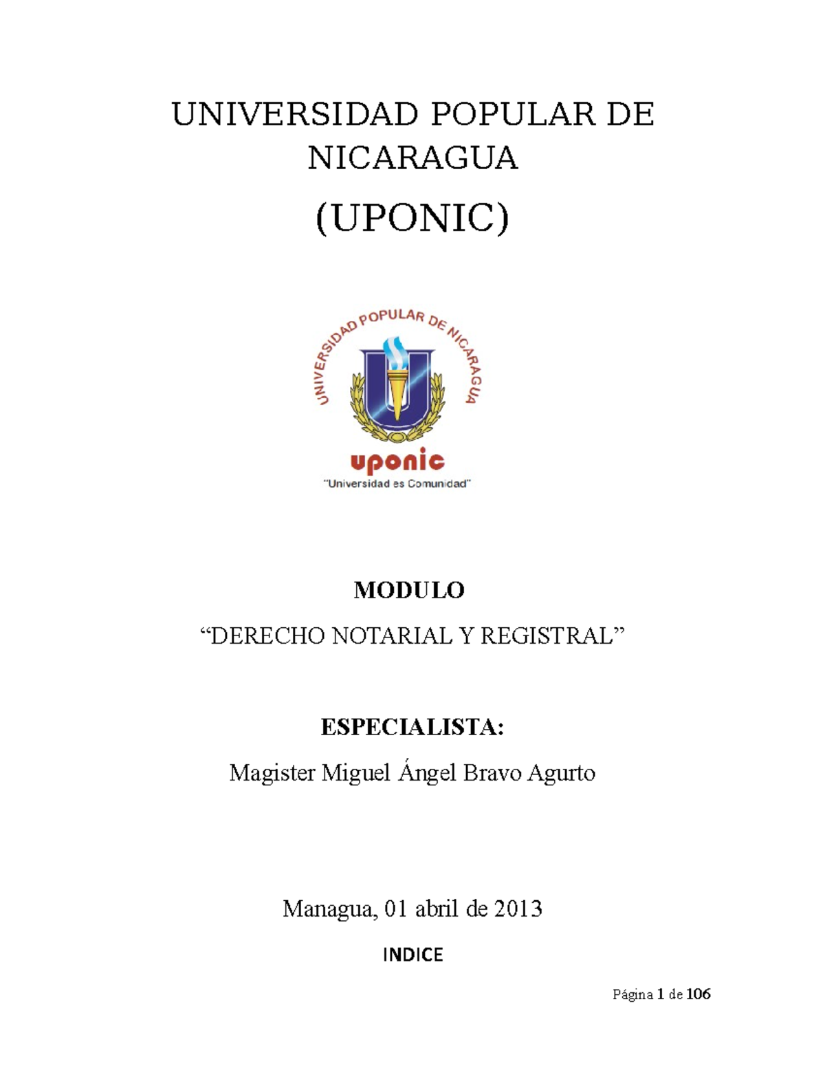 Modulo de Derecho Notarial y Regsitral - UNIVERSIDAD POPULAR DE ...