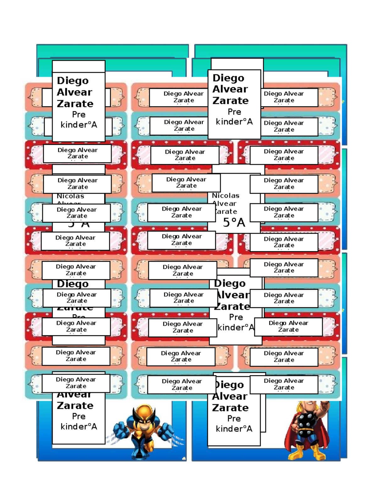 Distinivos cuadrenos - material para trabajar - C Nicolas Alvear Zarate ...