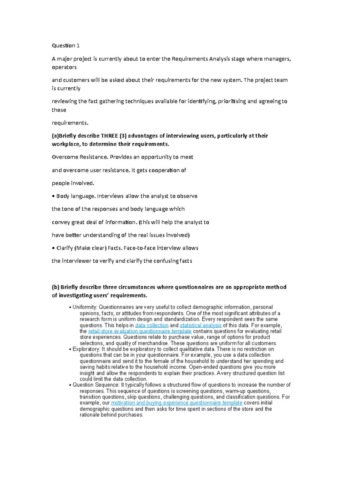 Question 1 - no description - Question 1 A major project is currently ...