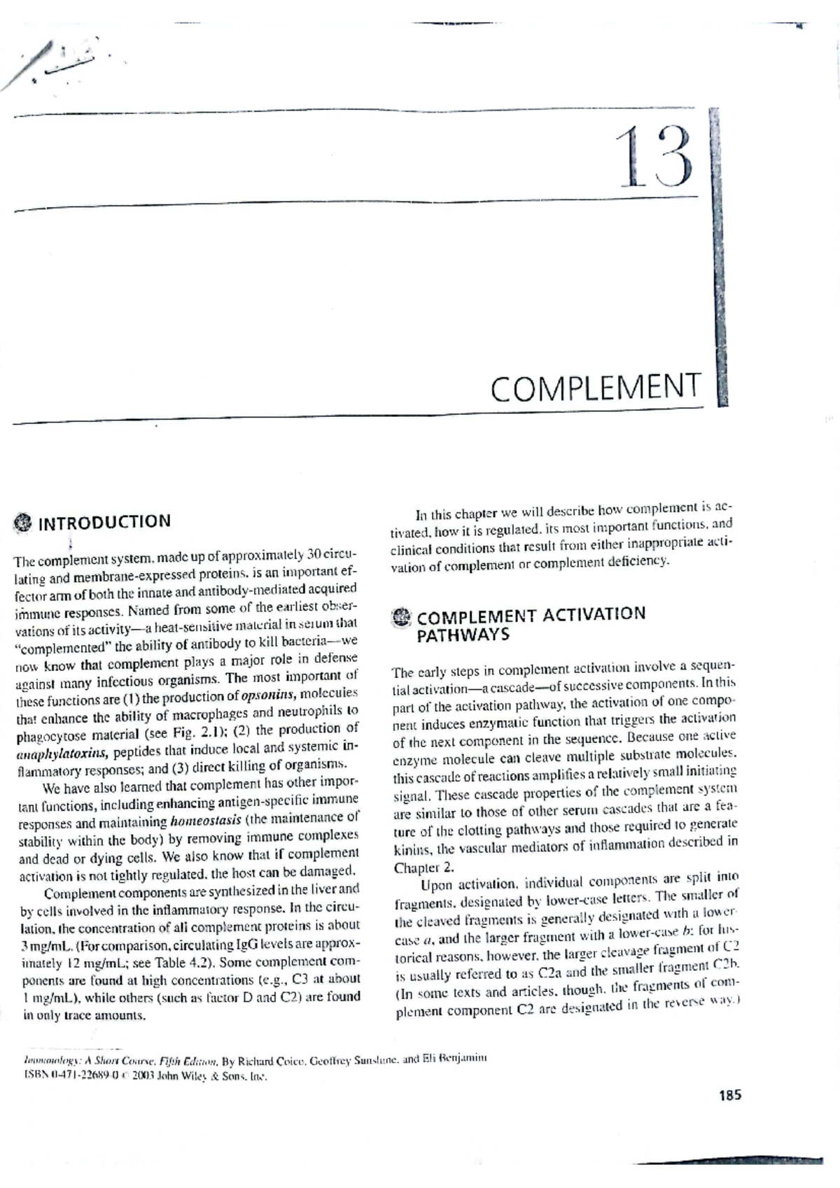 Complement - .... - Plant Biochemistry & Molecular Biology - Studocu