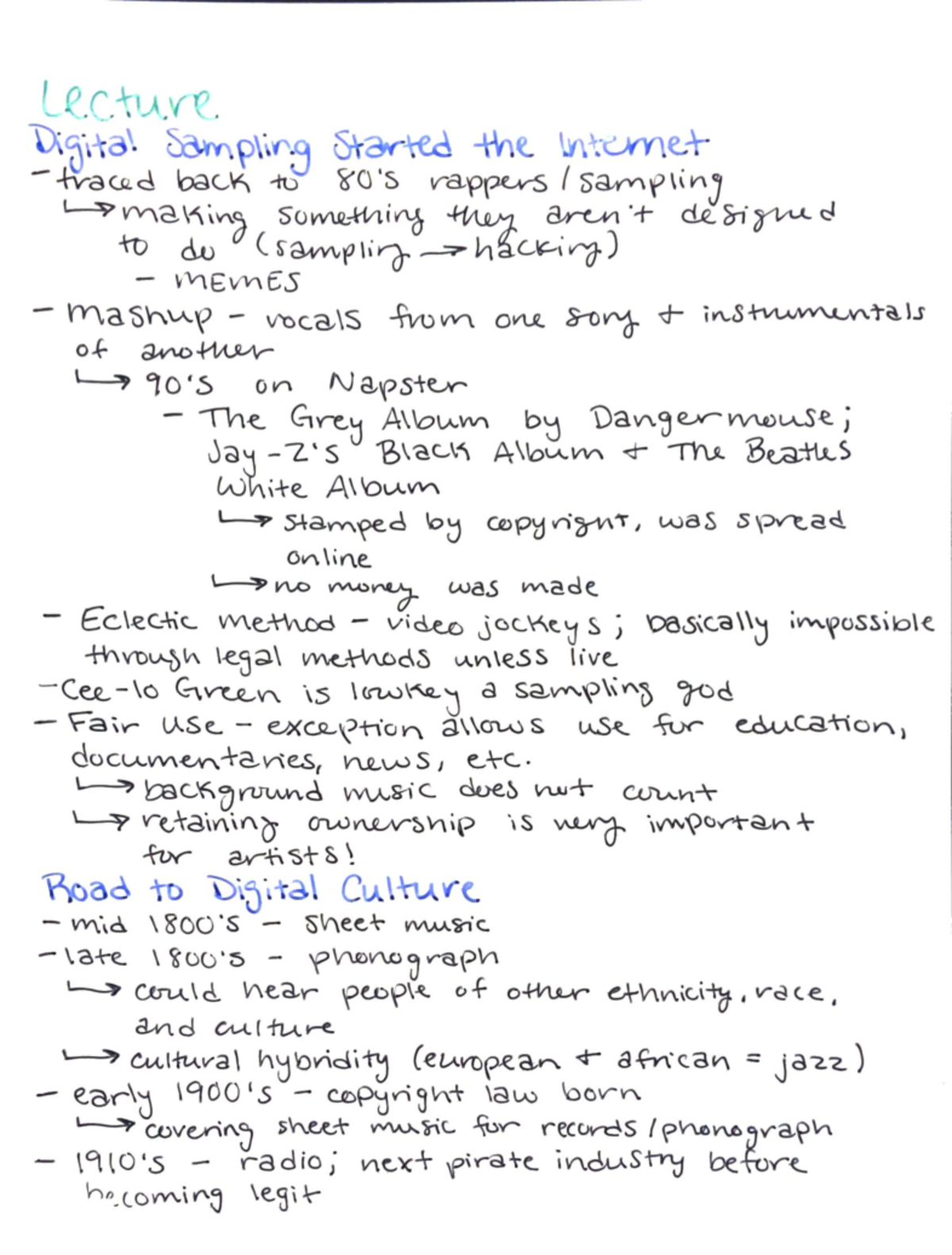 Week 16 Lecture And Assigned Reading Notes Of Another 90s On Lecture Digita Sampling