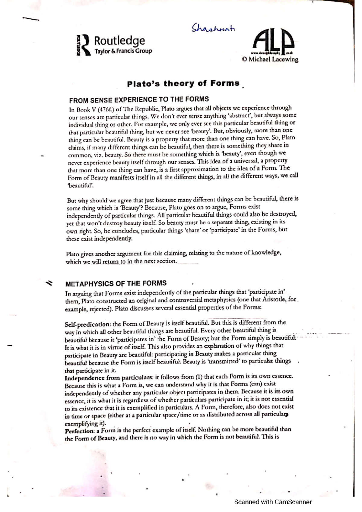 Plato theory of forms - general elective (Western political philosophy ...