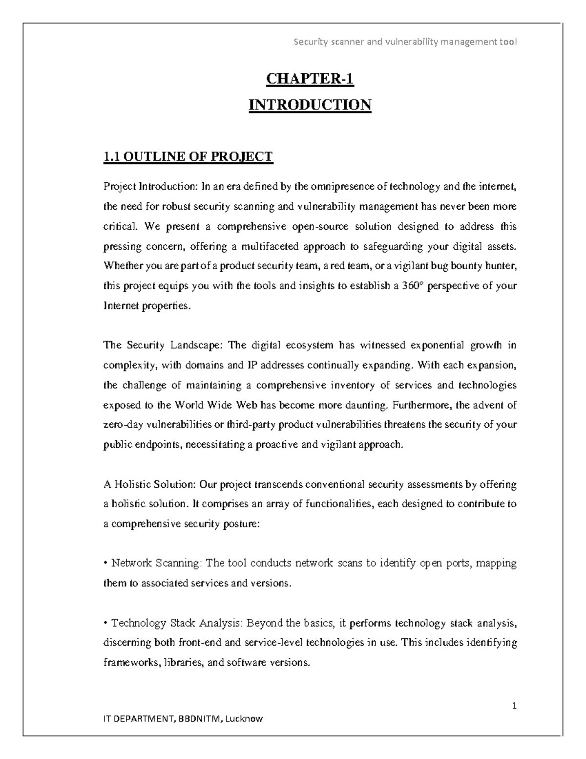 Fianl report May - 1 CHAPTER- 1 INTRODUCTION 1 OUTLINE OF PROJECT ...