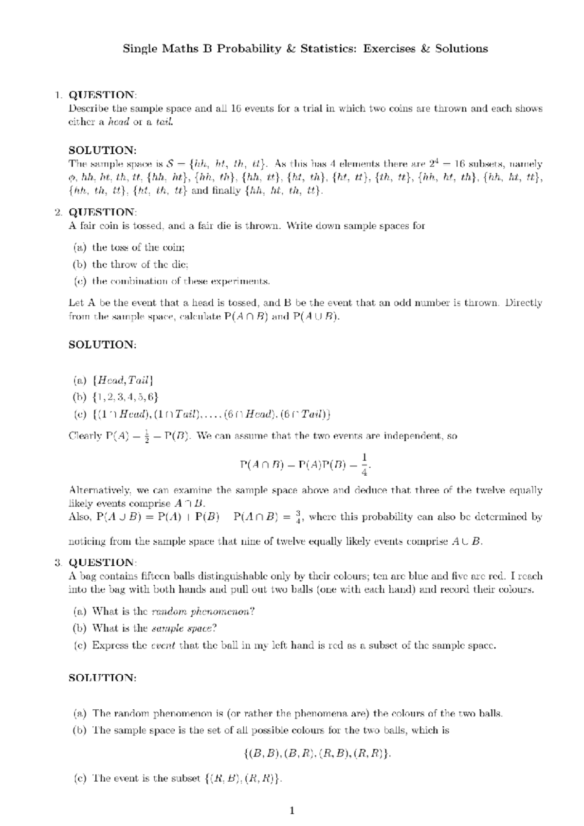 Solutions to problems 1-25 - Modélisation et Simulation - Studocu