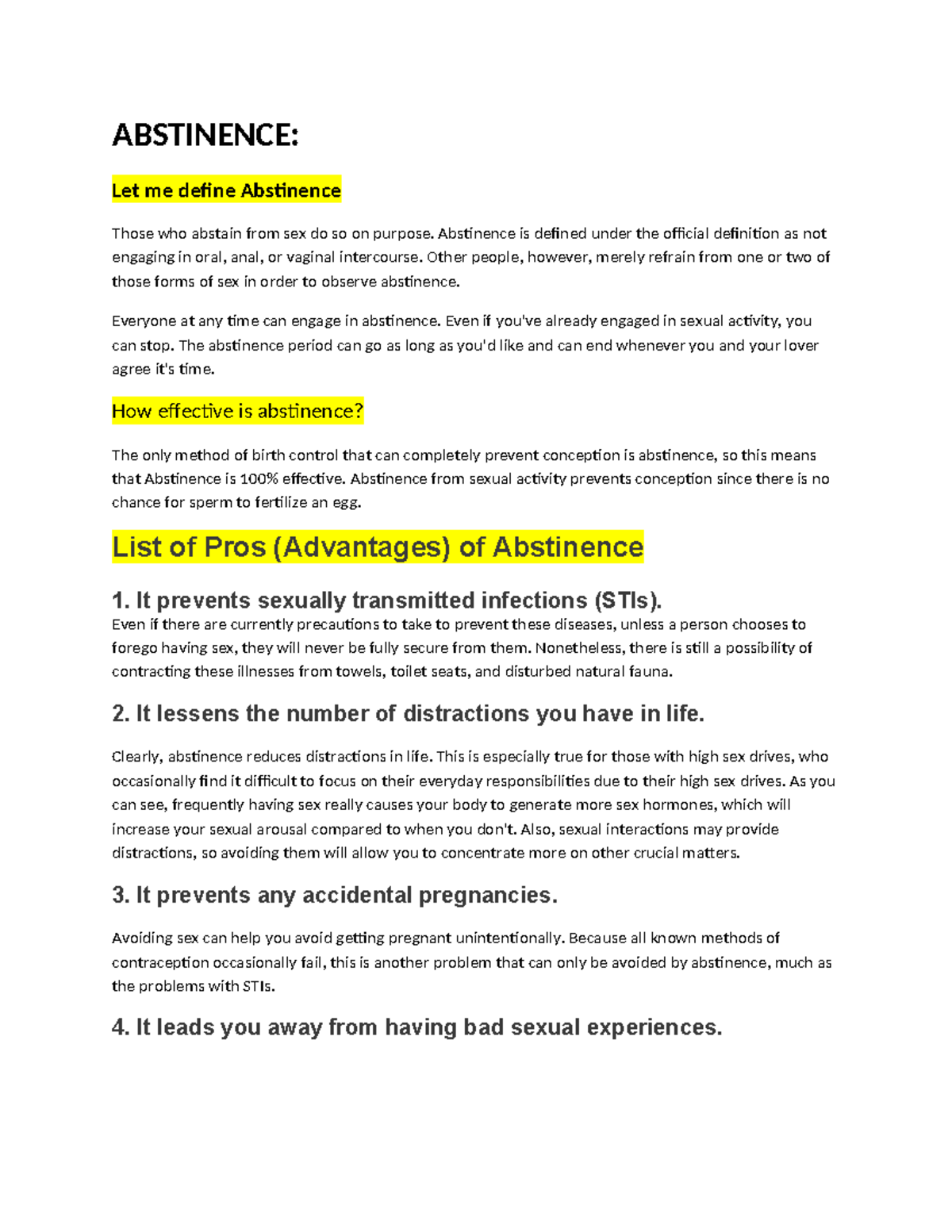 Abstinence AND Cycle Beads - Marga - ABSTINENCE: Let me define ...