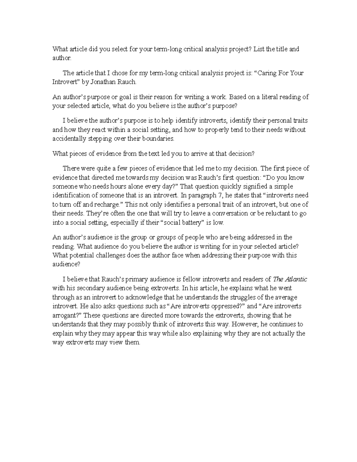 1-6 Assignment Writing Notes - What article did you select for your ...