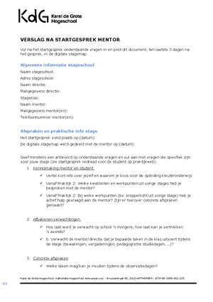 1V-stageopdracht - Stageopdracht van 1V! ter voorbeeld en opvolgen van ...