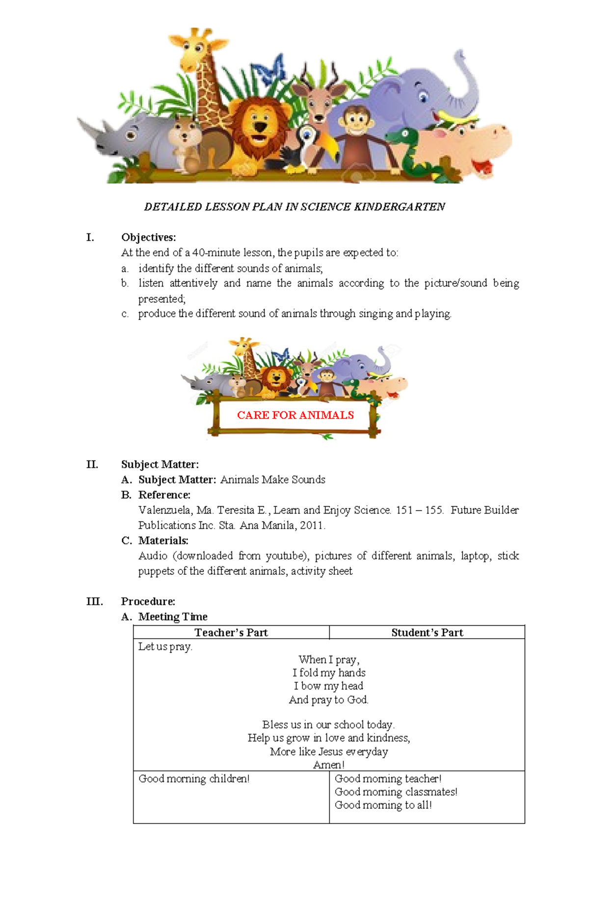 Detailed Lesson Plan in Science K - DETAILED LESSON PLAN IN SCIENCE ...