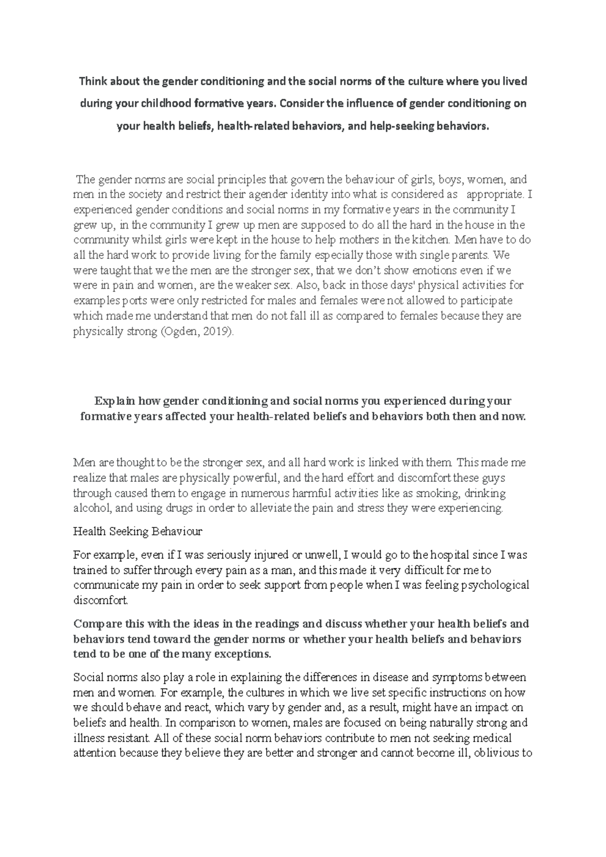 Document 4 Discussing Assigment Think About The Gender Conditioning document-4-discussing-assigment-think-about-the-gender-conditioning