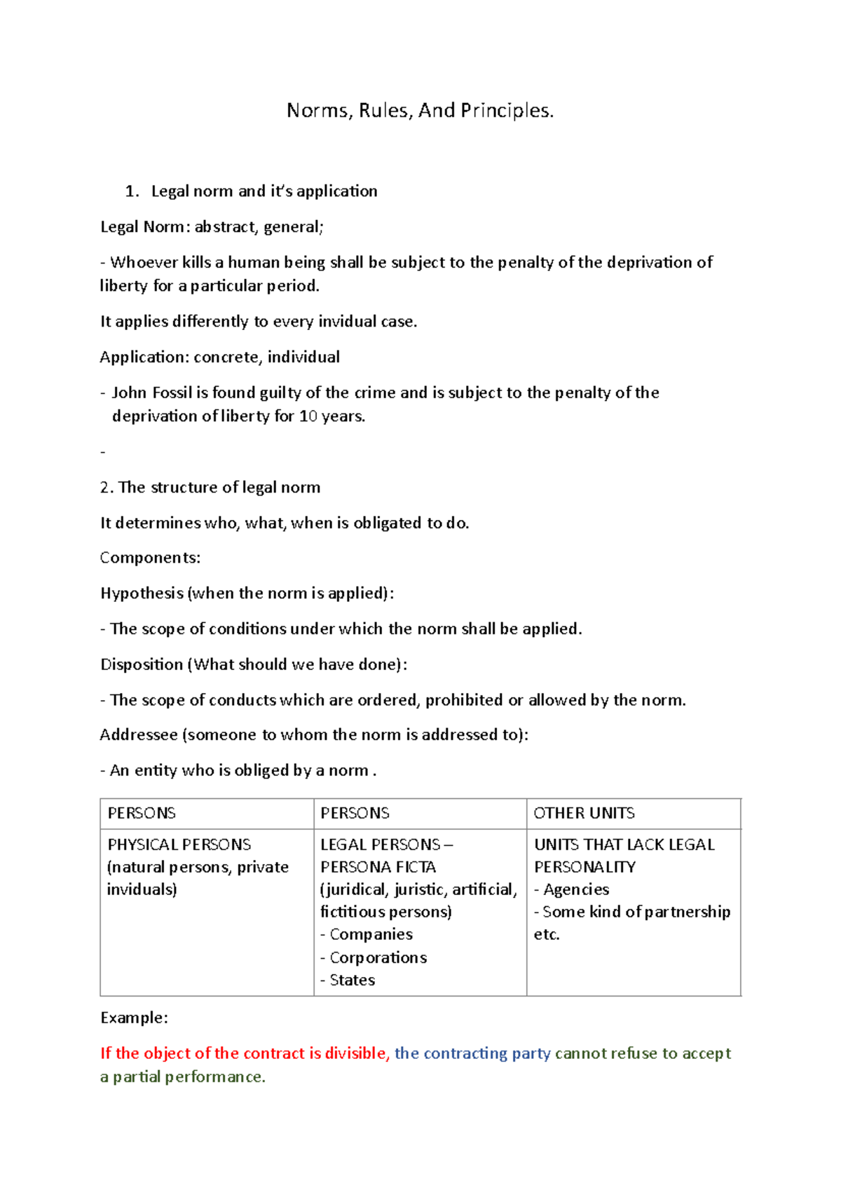 Rules and principles - notatki - Norms, Rules, And Principles. Legal ...