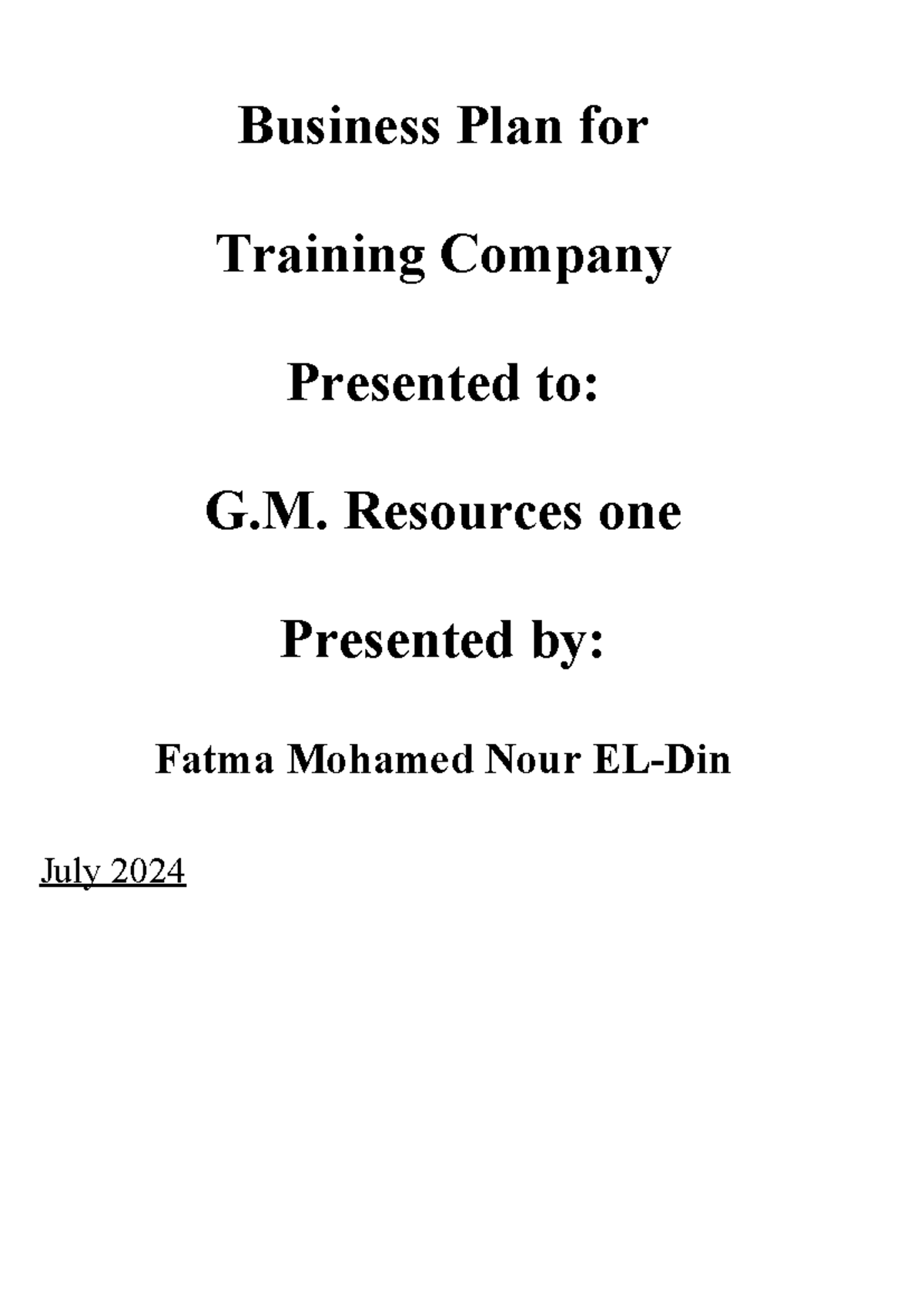 Tutoring business plan example - Business Plan for Training Company ...