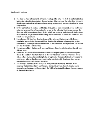 Lab #2 Fabric Analysis - Performance: Strength Test 1: Breaking Load ...