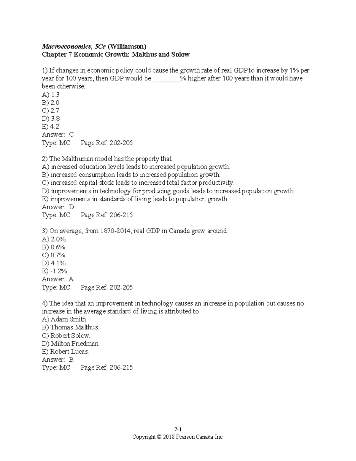 07 will macro 5c tb ch07 - Macroeconomics, 5Ce (Williamson) Chapter 7 ...