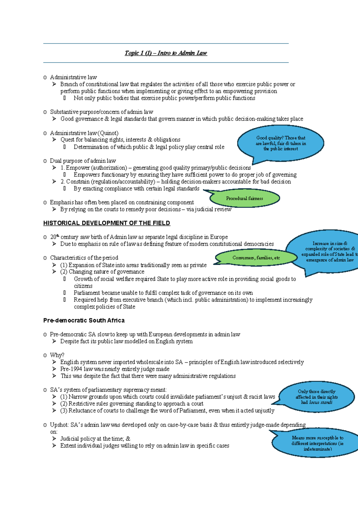 Intro to Admin Law - None - Topic 1 (1) – Intro to Admin Law o ...