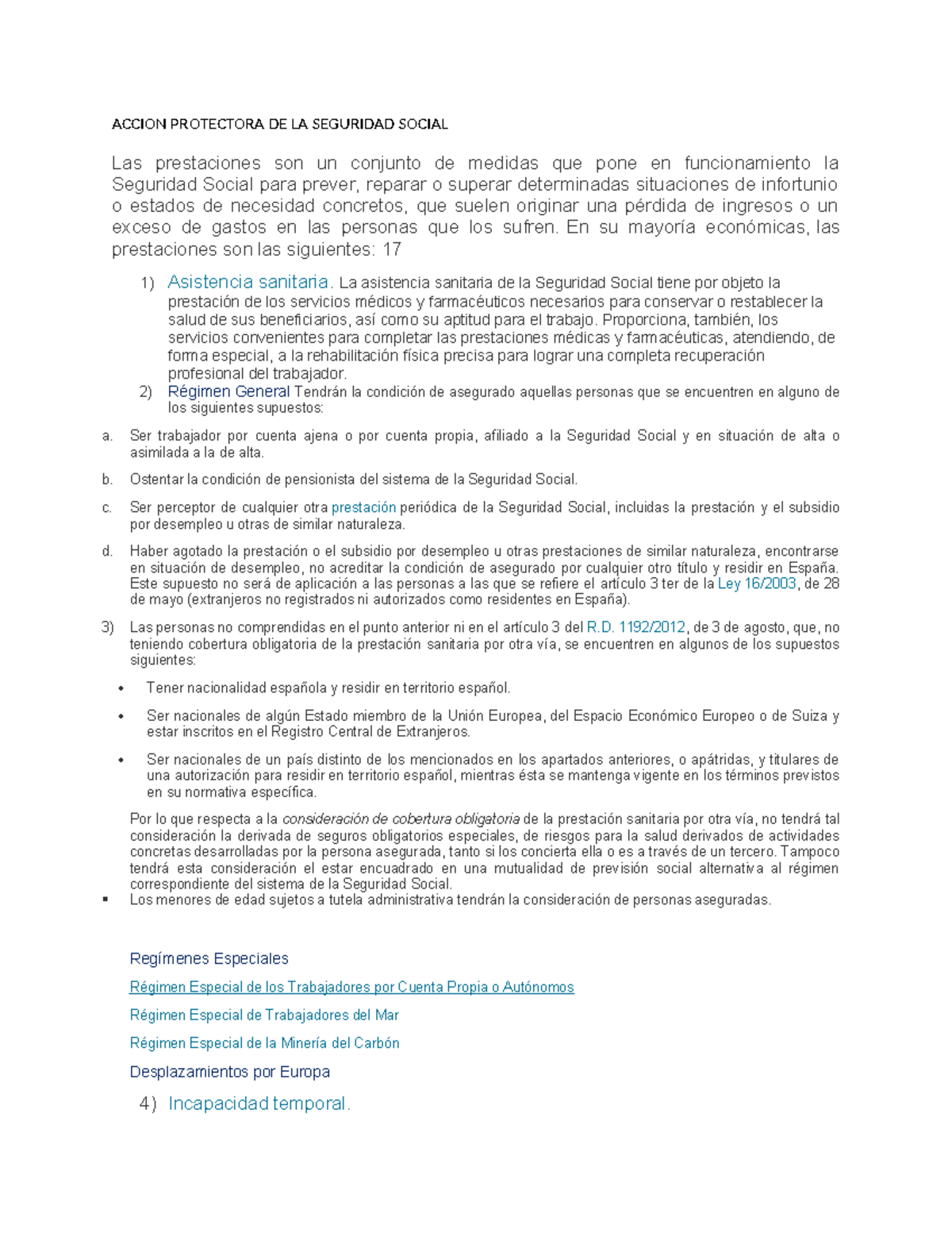 TEMA 2.2 Accion Protectora DE LA Seguridad Social - ACCION PROTECTORA ...
