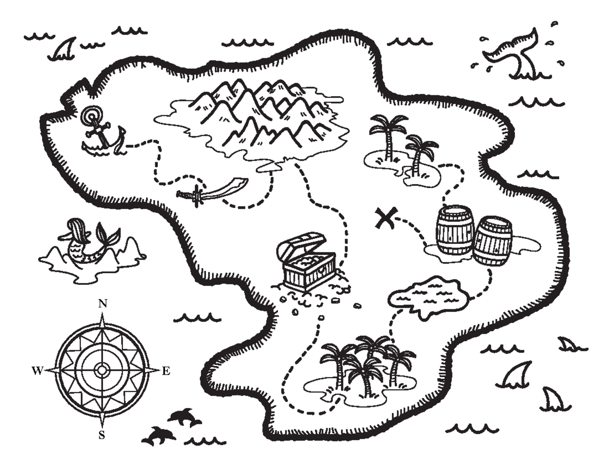 Treasure-map-coloring-page - BBA In Hotel Management - in of am in r o ...
