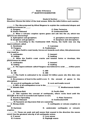 Document - notes - BSED Science - Studocu