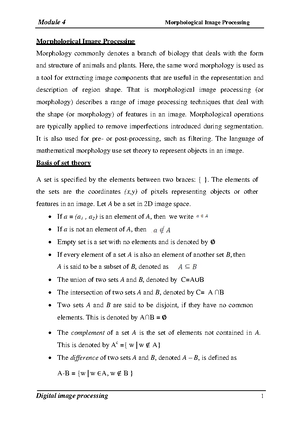 Module 3 part 2 - Spatial filtering - Spatial filtering Spatial filtering is one of the ...
