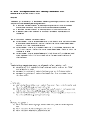 Principles of marketing Exam 2020 - Question 1 How can the purchase of ...