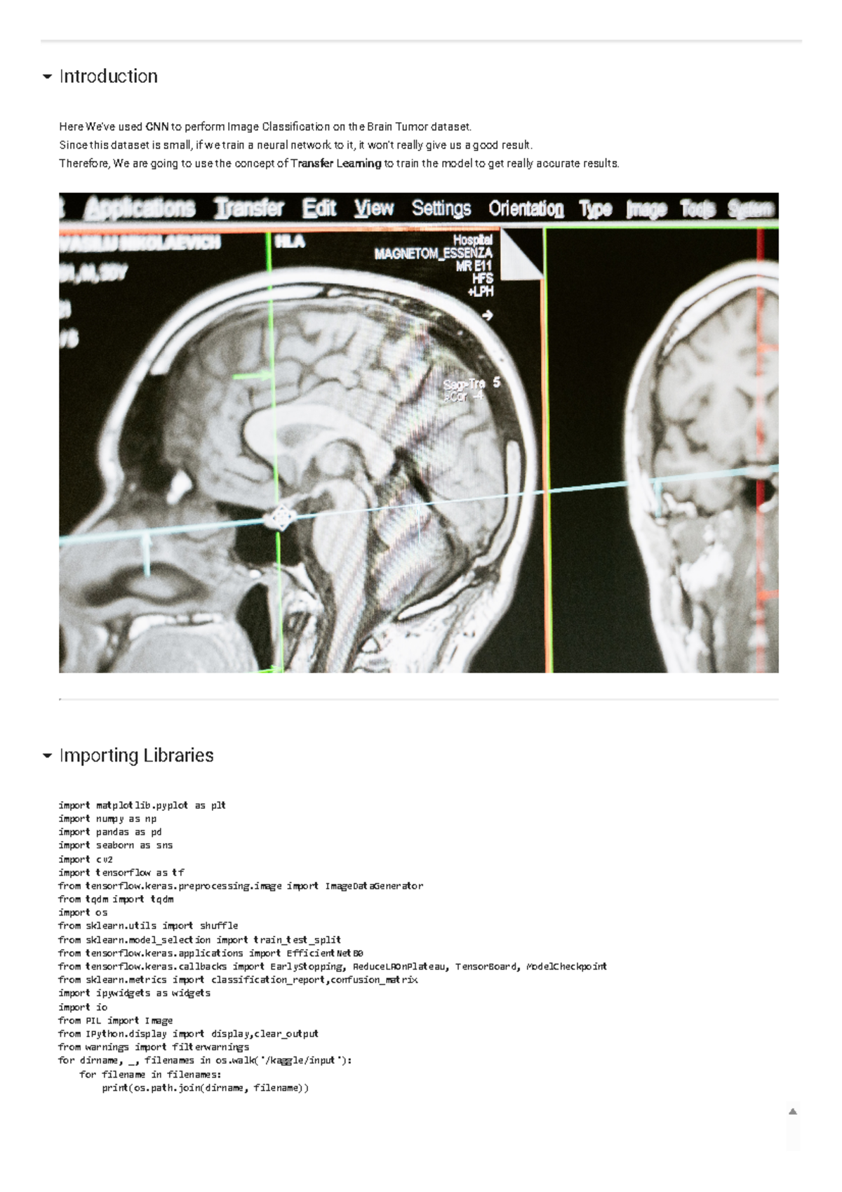 Ganfinityai-proglint-au-braintumordetection.ipynb - Colaboratory - Introduction Here We've used ...