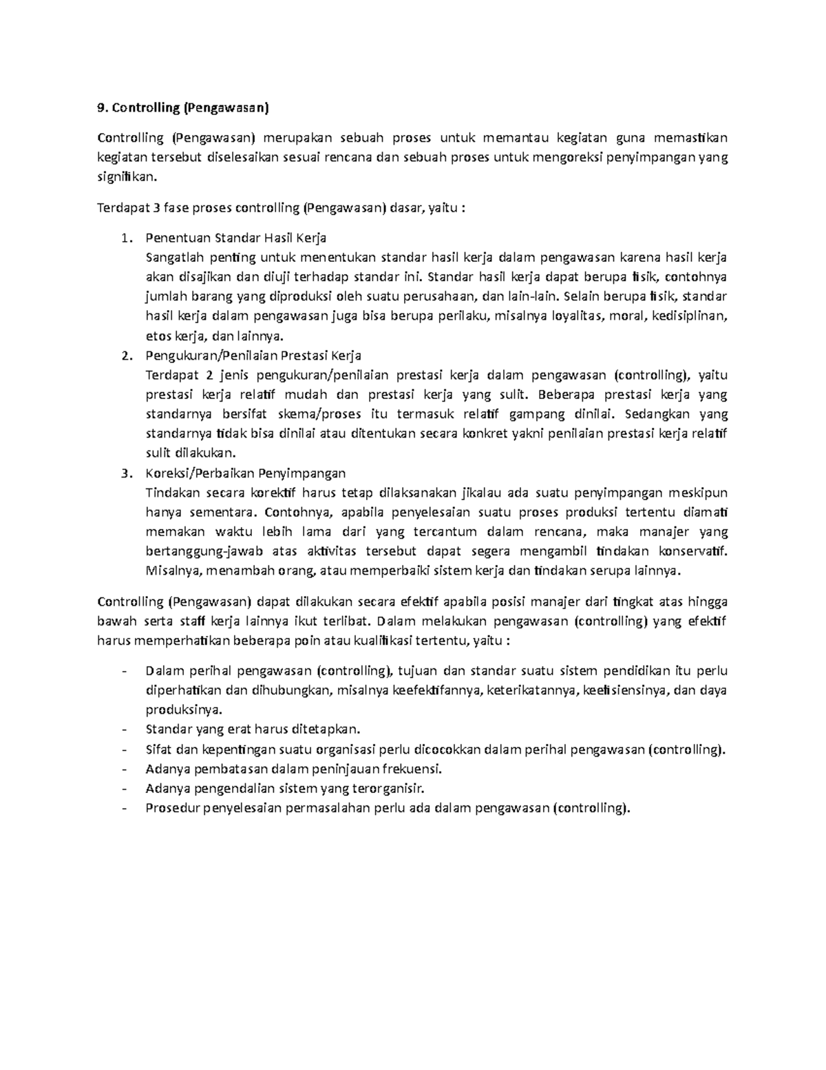 Controlling mansek nadya (revisi) - Controlling (Pengawasan ...