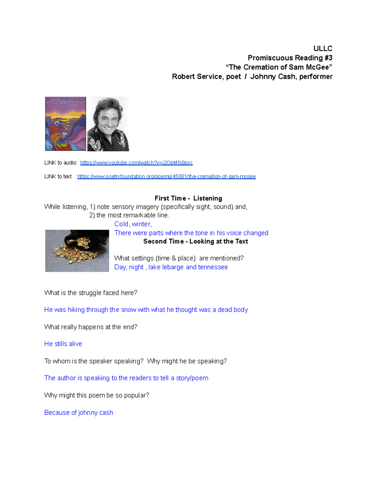 ULLC11 Promiscuous Reading #3 Cremation of Sam Mc Gee - ULLC ...