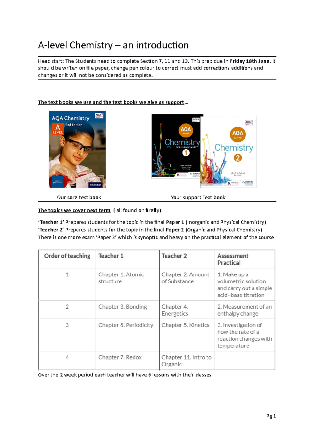 Alevel%20Chemistry%20Introduction%20lesson%202021 - A-level Chemistry ...