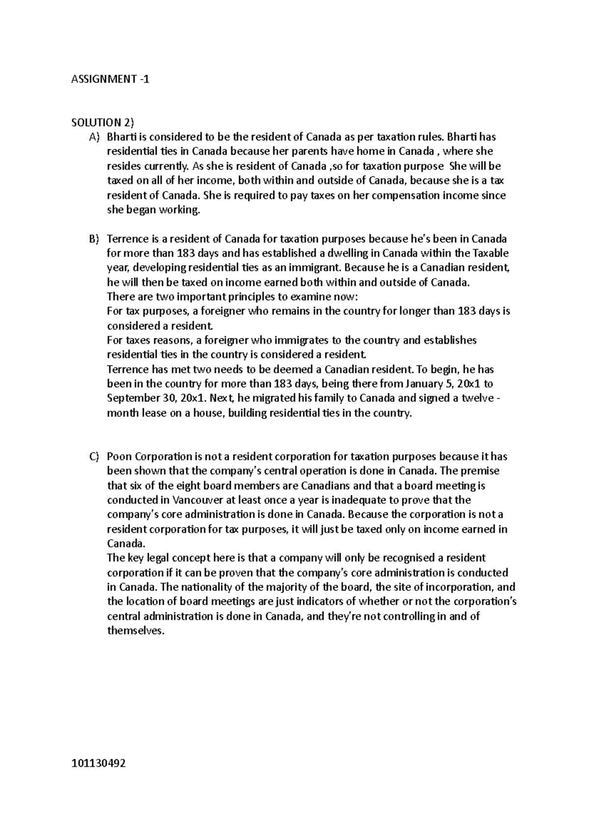 Assignment Business part 2 . mandatory work - ASSIGNMENT - SOLUTION 2 ...