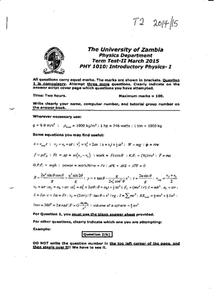 Tut-01-Units and Vectors 2021 - PHY1015 Introductory Physics 2020/ Tutorial Sheet 01 Units and ...