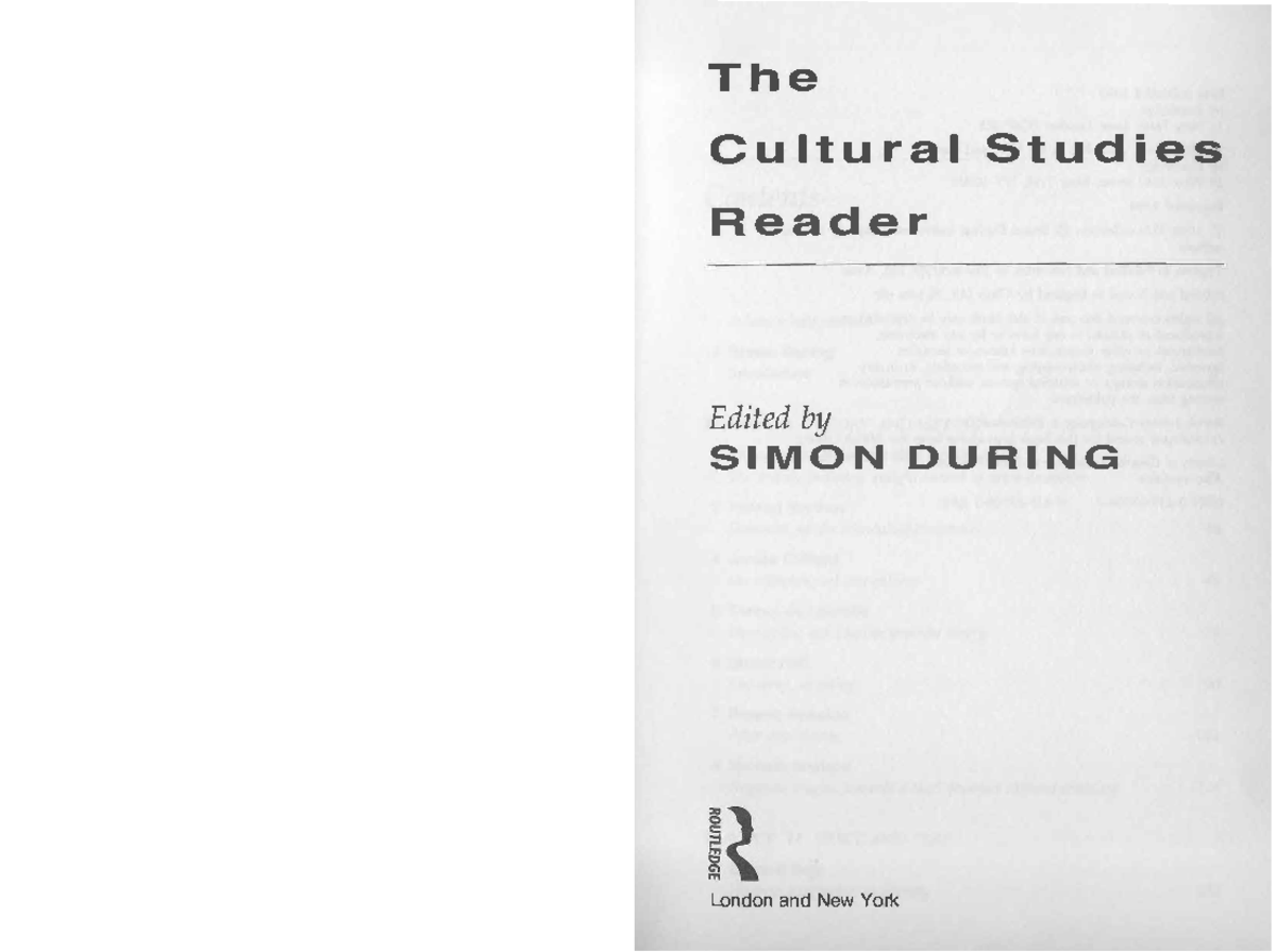 Hall Encoding Decoding - The Cultural Studies Reader Edited by SIMON ...