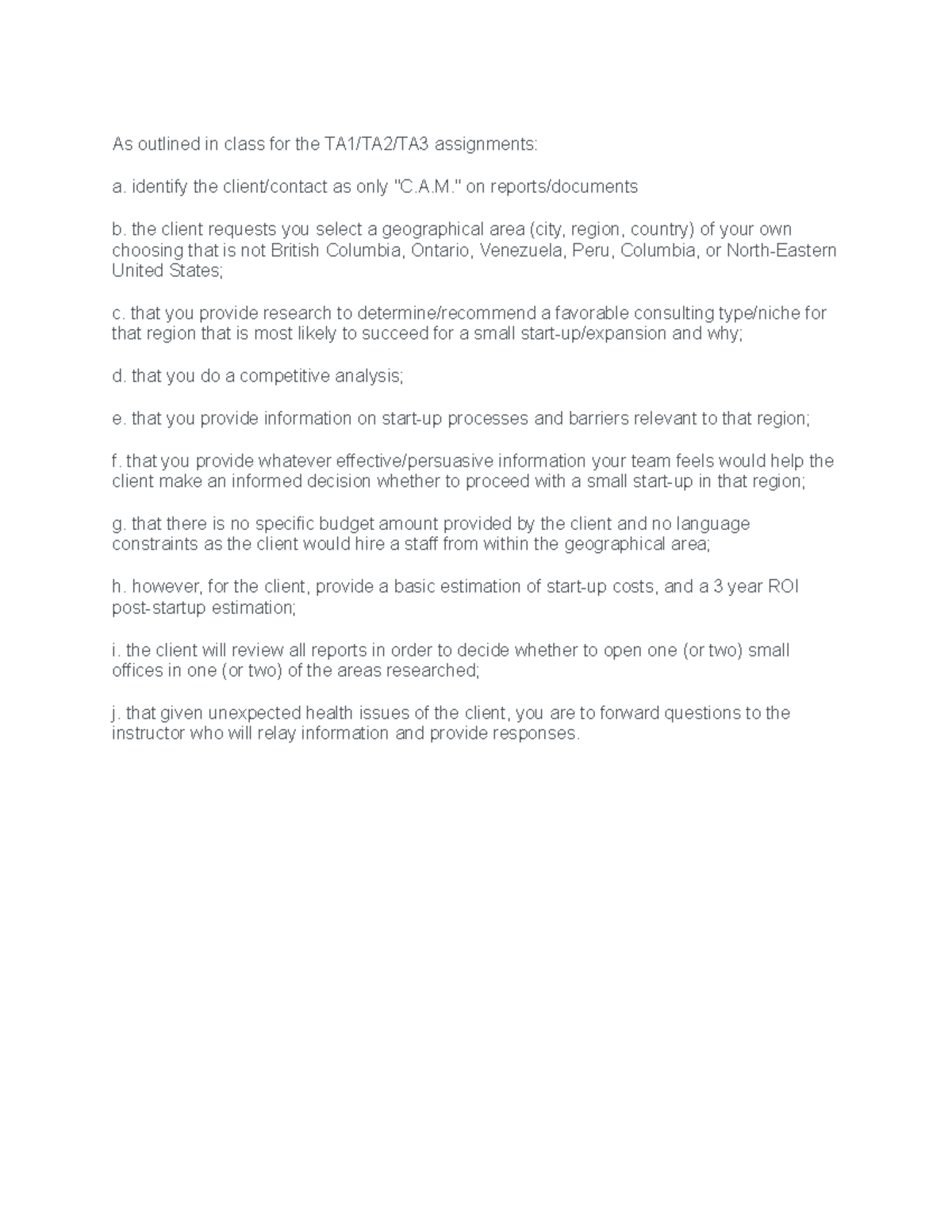 Update on TA1 TA2 TA3 information - busi 640 - UCW - Studocu