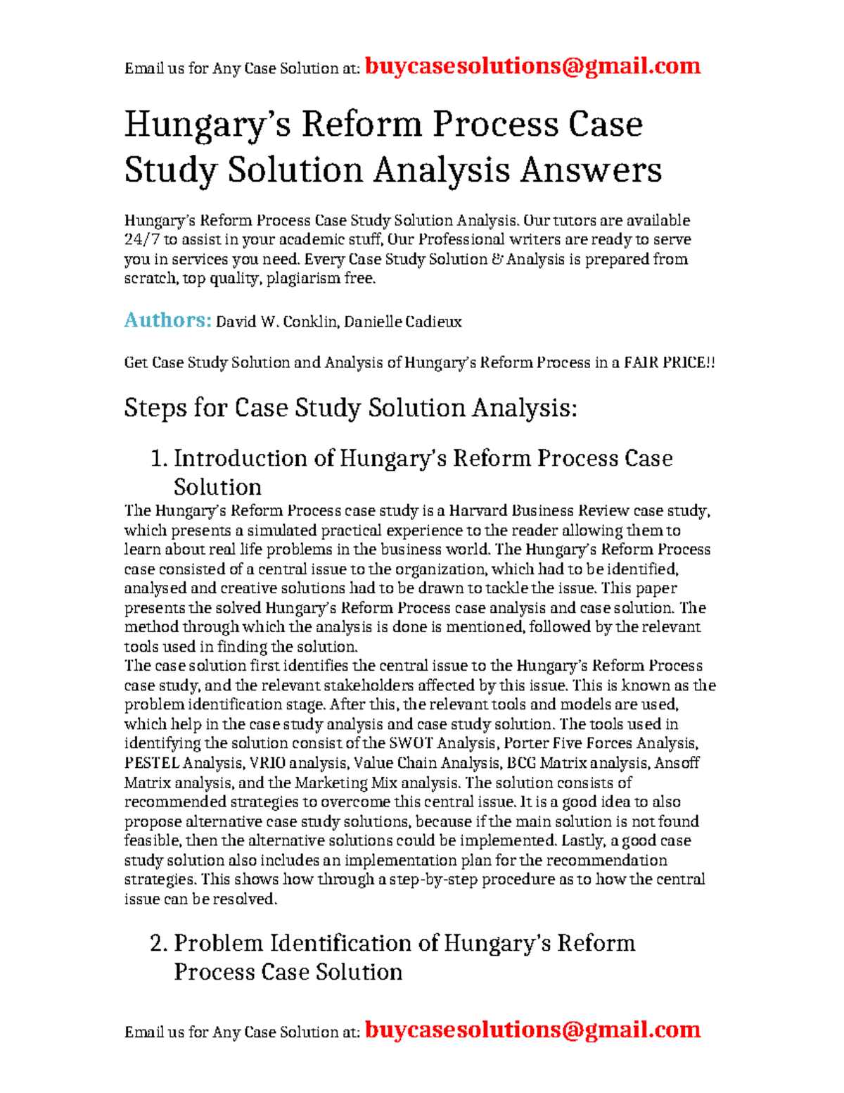Case Solution Hungary's Reform Process - Hungary’s Reform Process Case ...