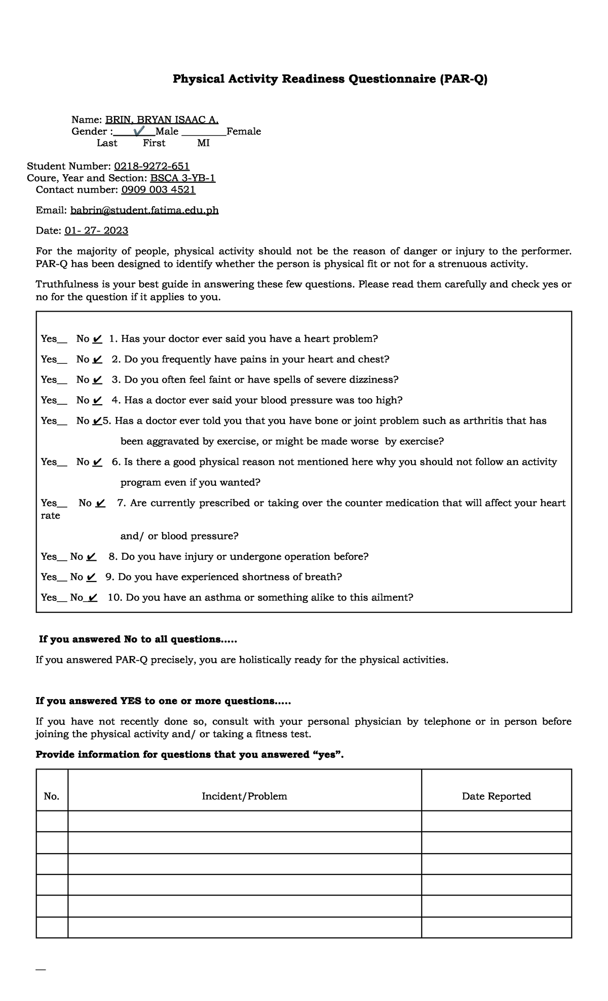 BRIN PARQ FORM - Shehsbavaga - Physical Activity Readiness ...