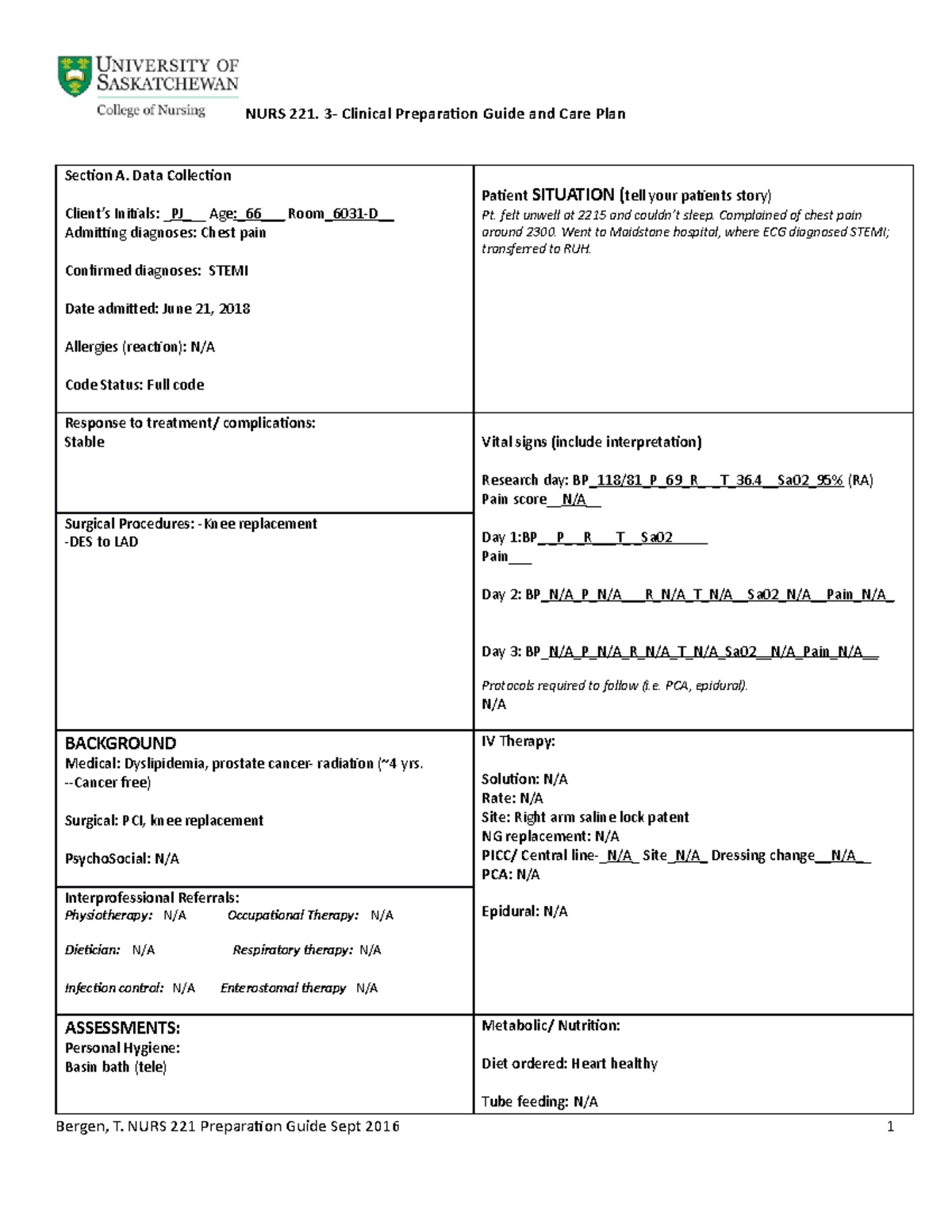 Preparation Guide PJ - Section A. Data Collection Client’s Initials: PJ ...