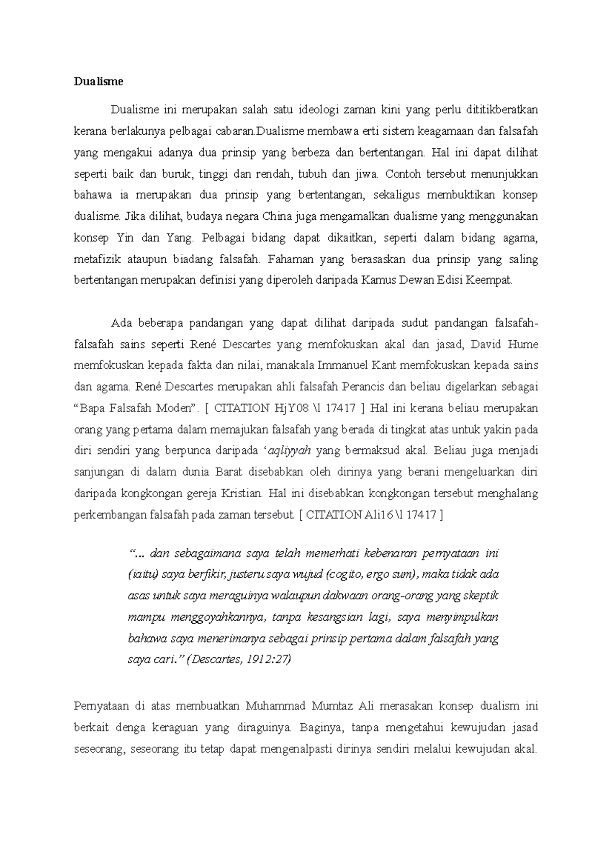 Dualisme - Dualisme Dualisme ini merupakan salah satu ideologi zaman ...