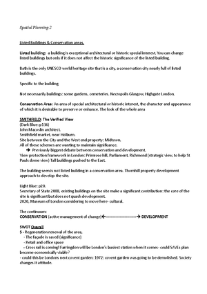 Spatial Planning 4 - Lecture notes 4 - Spatial Planning 4 Shared space ...