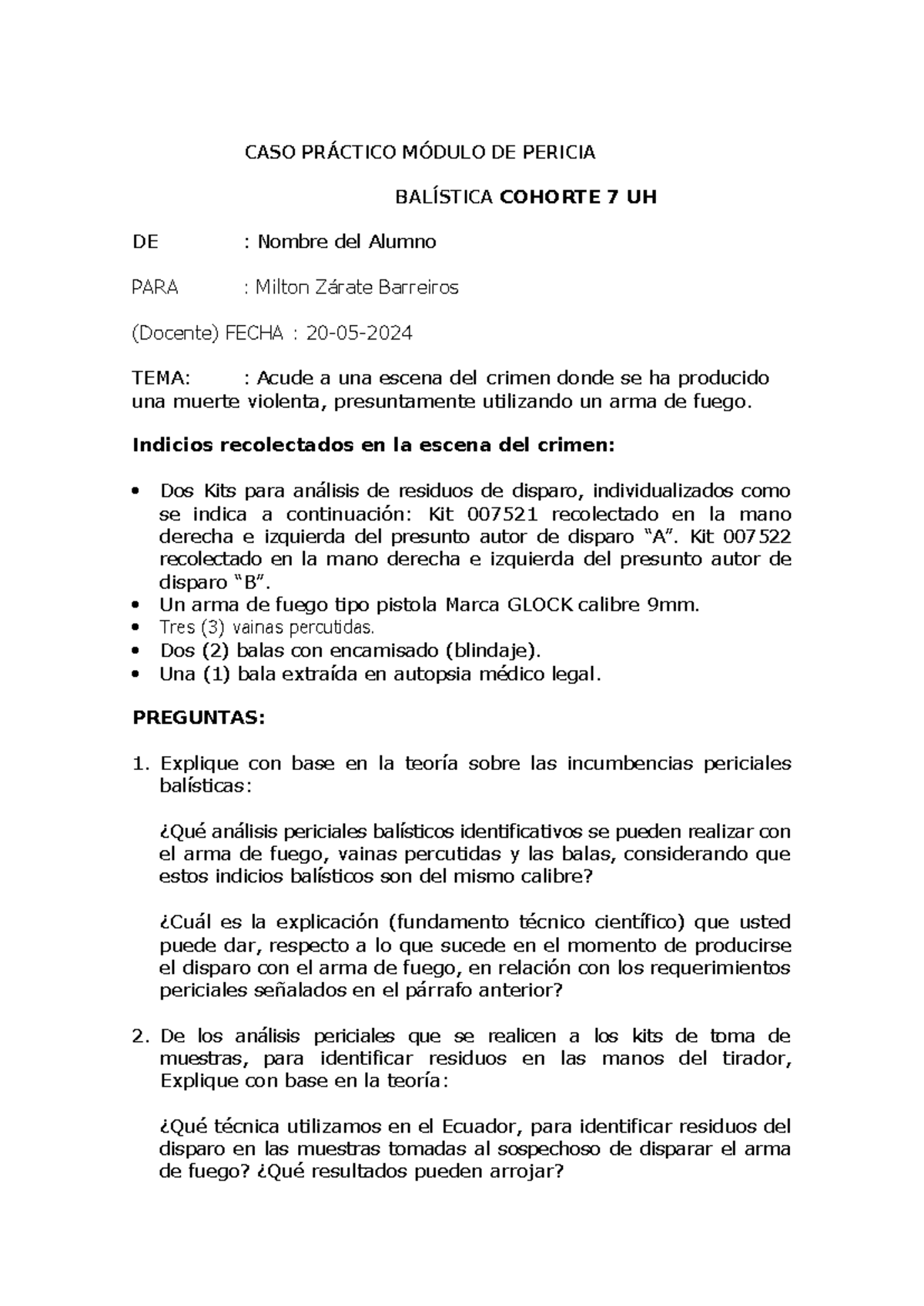 CASO Práctico UHE-IMF - material de maestria - CASO PRÁCTICO MÓDULO DE ...