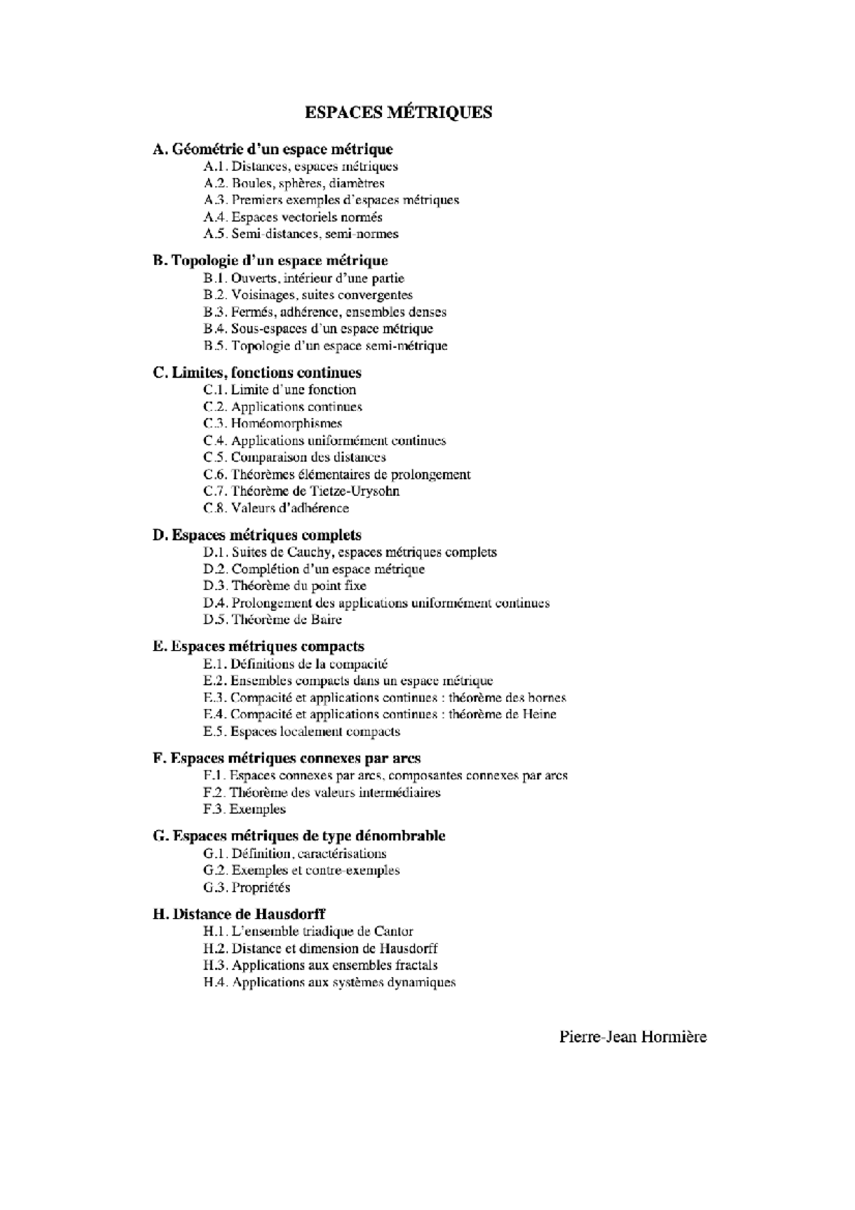 Espaces MÉ Triques - dddd - mécanisme de l'évolution - Studocu
