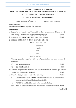 C# - Quick Guide - Summary structured programming - C# - Quick Guide C# - Overview C# is a ...