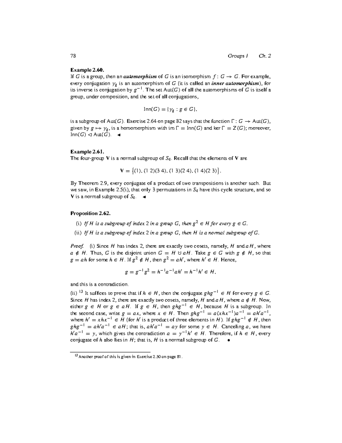 0094-0096 - Basic Algebra 101 - 78 Groups I Ch. 2 Example 2. If G is a ...
