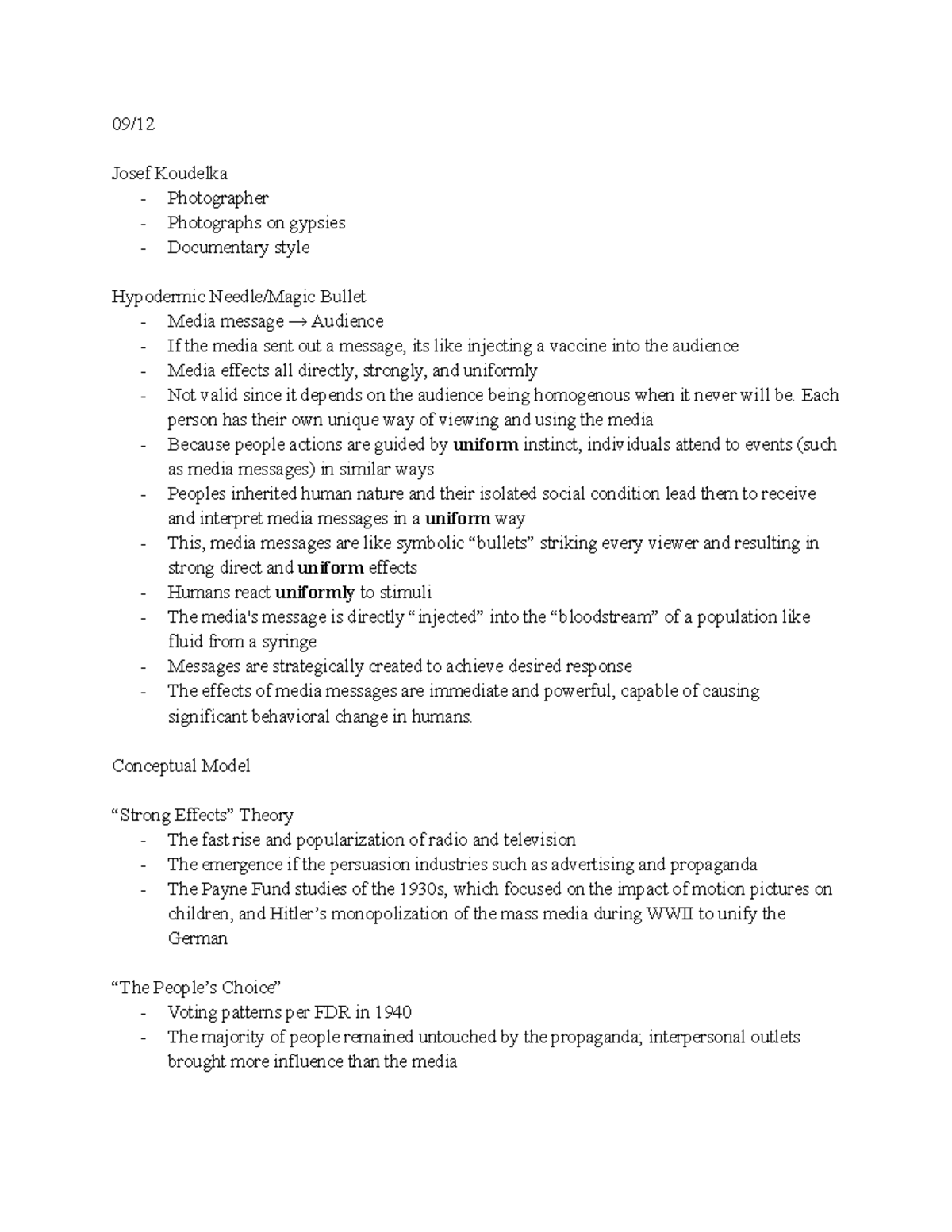 CM180 Notes-2 - Beaudoin - 09/ Josef Koudelka - Photographer ...