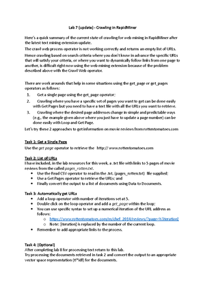 Practice Assessed Lab - Lab 11 - Practice Assessed Lab Information Retrieval Systems NOTE: The ...