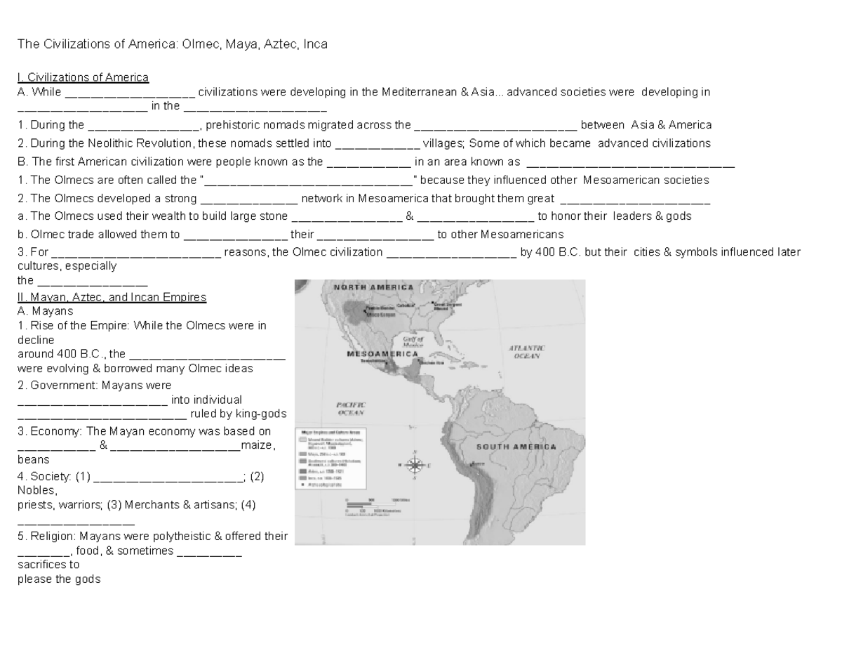 Notes - book is not available - The Civilizations of America: Olmec ...