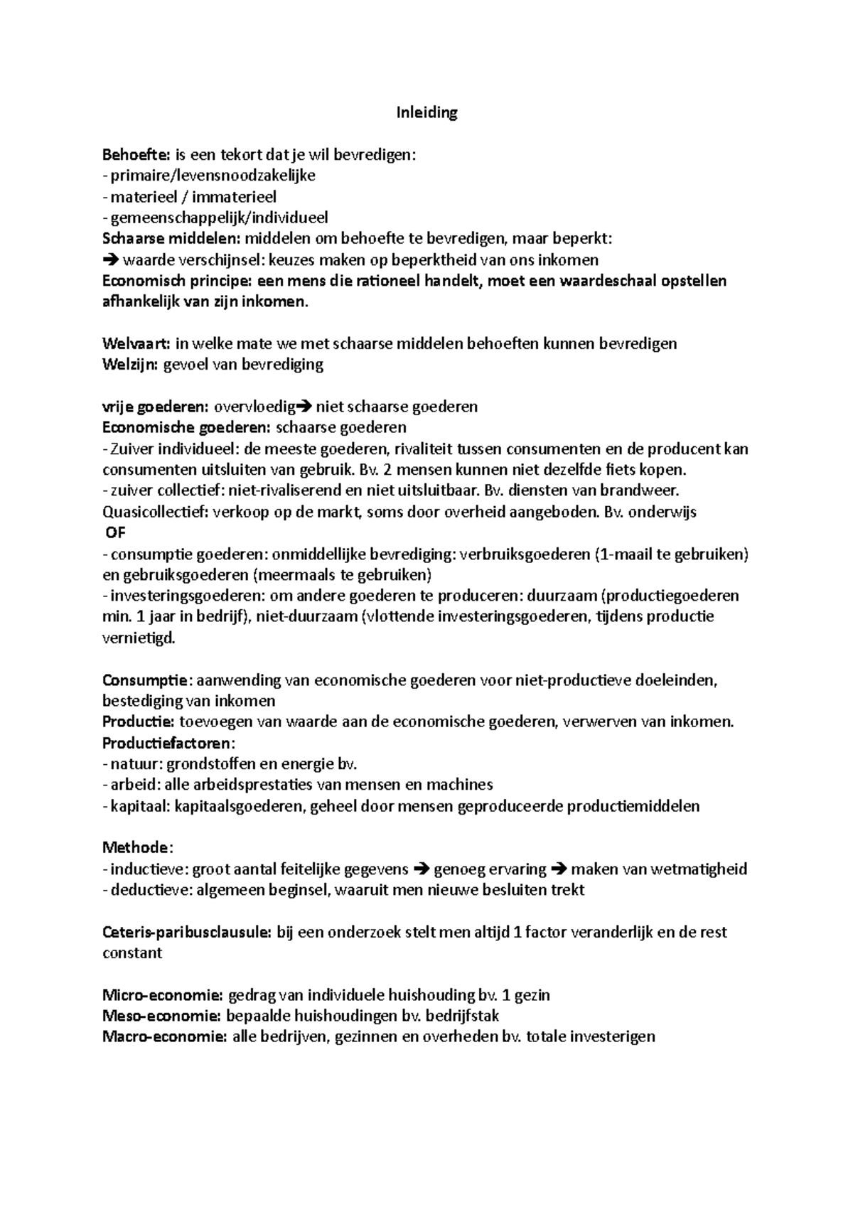 Inleiding - Deel van boek - Inleiding Behoefte: is een tekort dat je ...