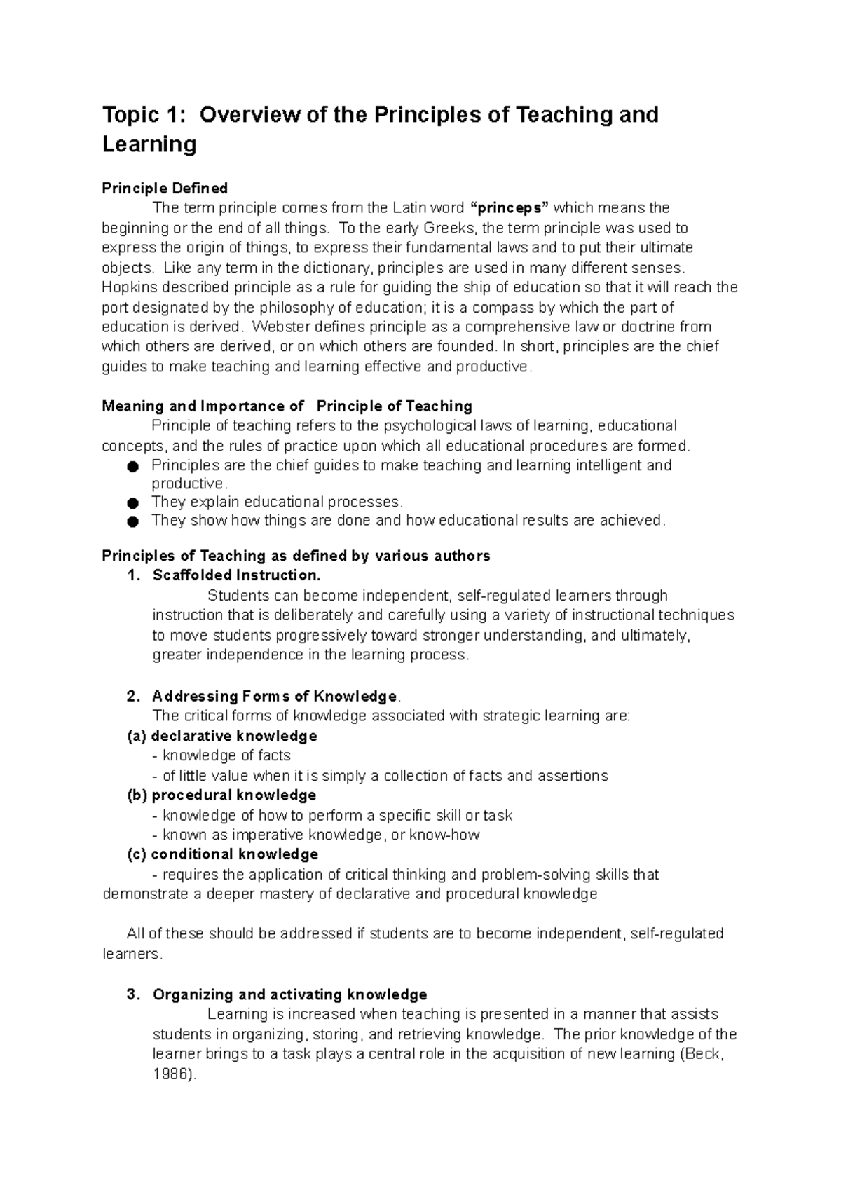 Principles and methods of teaching Accounting - Topic 1: Overview of ...