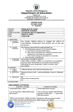 Lesson 6- Collision Theory (SEMI- Detailed) - Republic of the ...