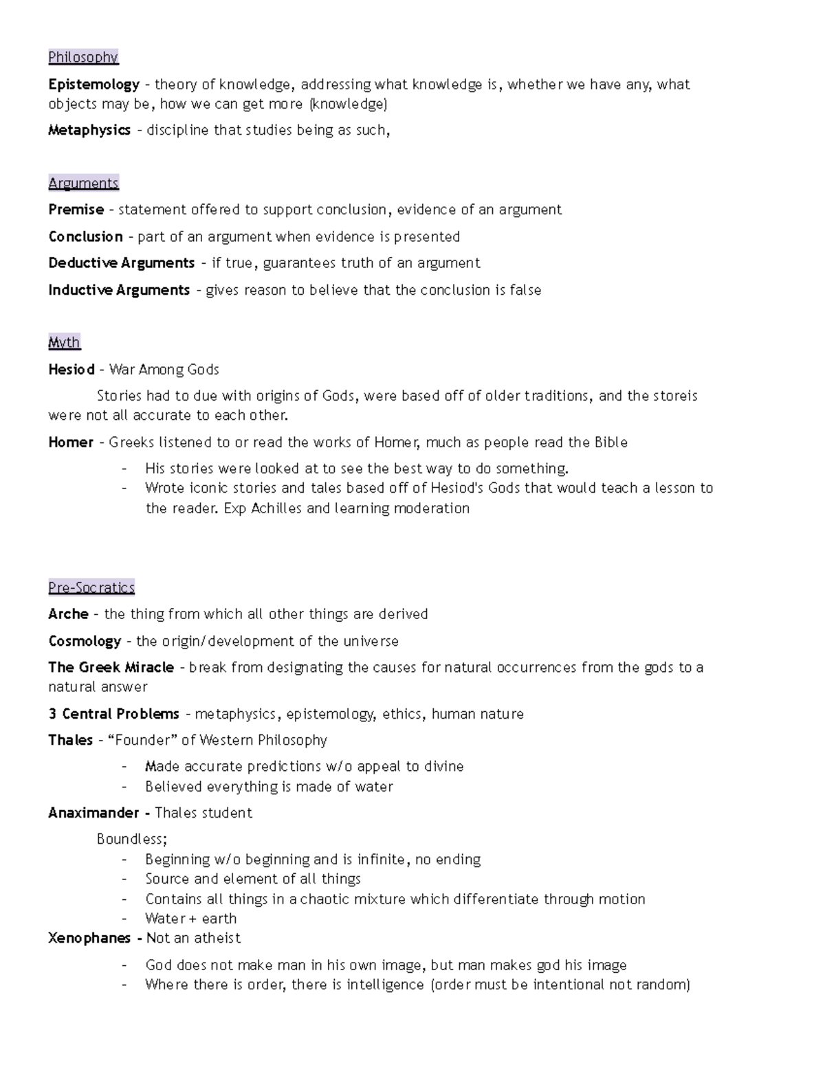 Phil Study Guide - Philosophy Epistemology - theory of knowledge ...