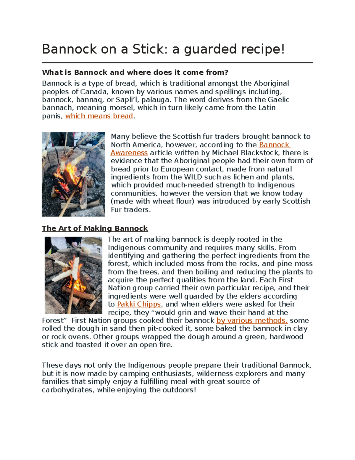 Bannock on a Stick Recipe - Bannock on a Stick: a guarded recipe! What ...