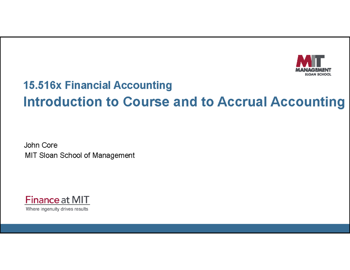 Class 1 Introduction - edx group - MIT Sloan School of Management ...